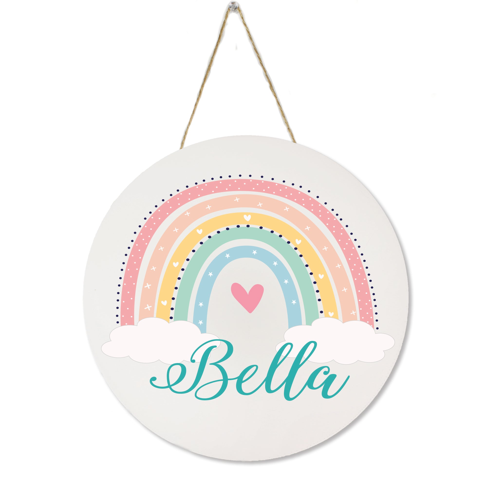 Personalized Boho Rainbow Door Sign | Personalized Gifts - My Bambino