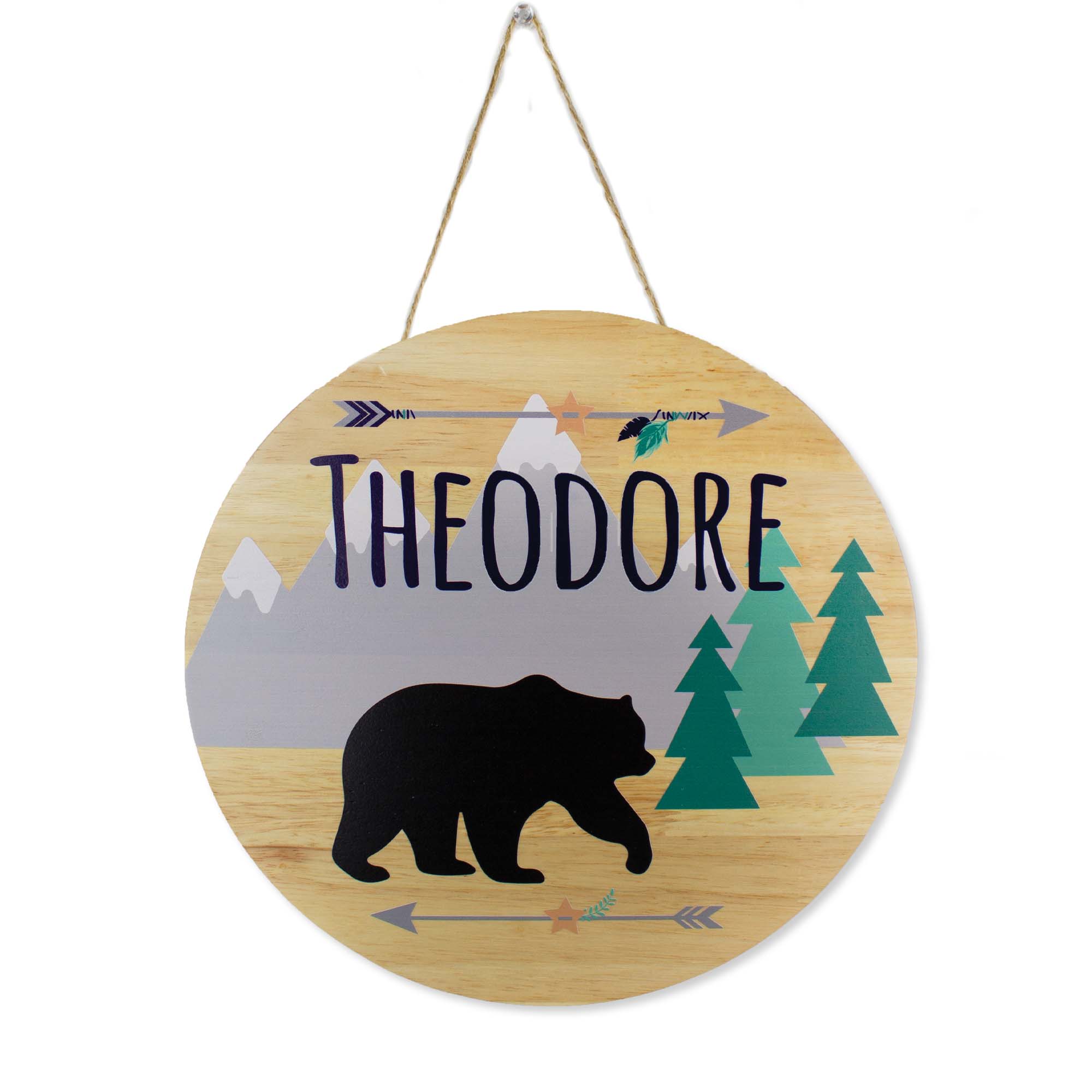 Natural Wood Circle Sign