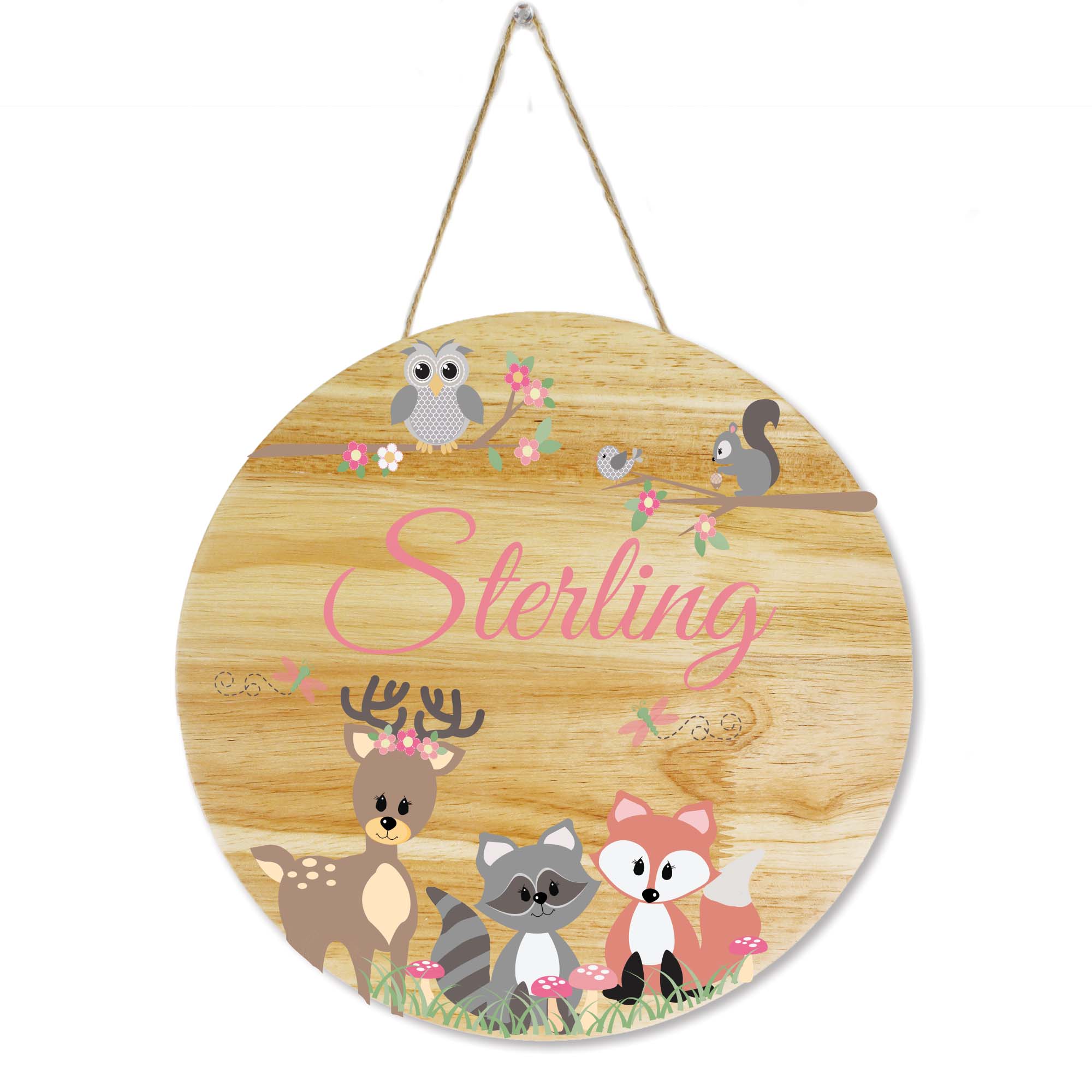 Personalized Woodland Animal Door Sign | Personalized Gifts - My Bambino