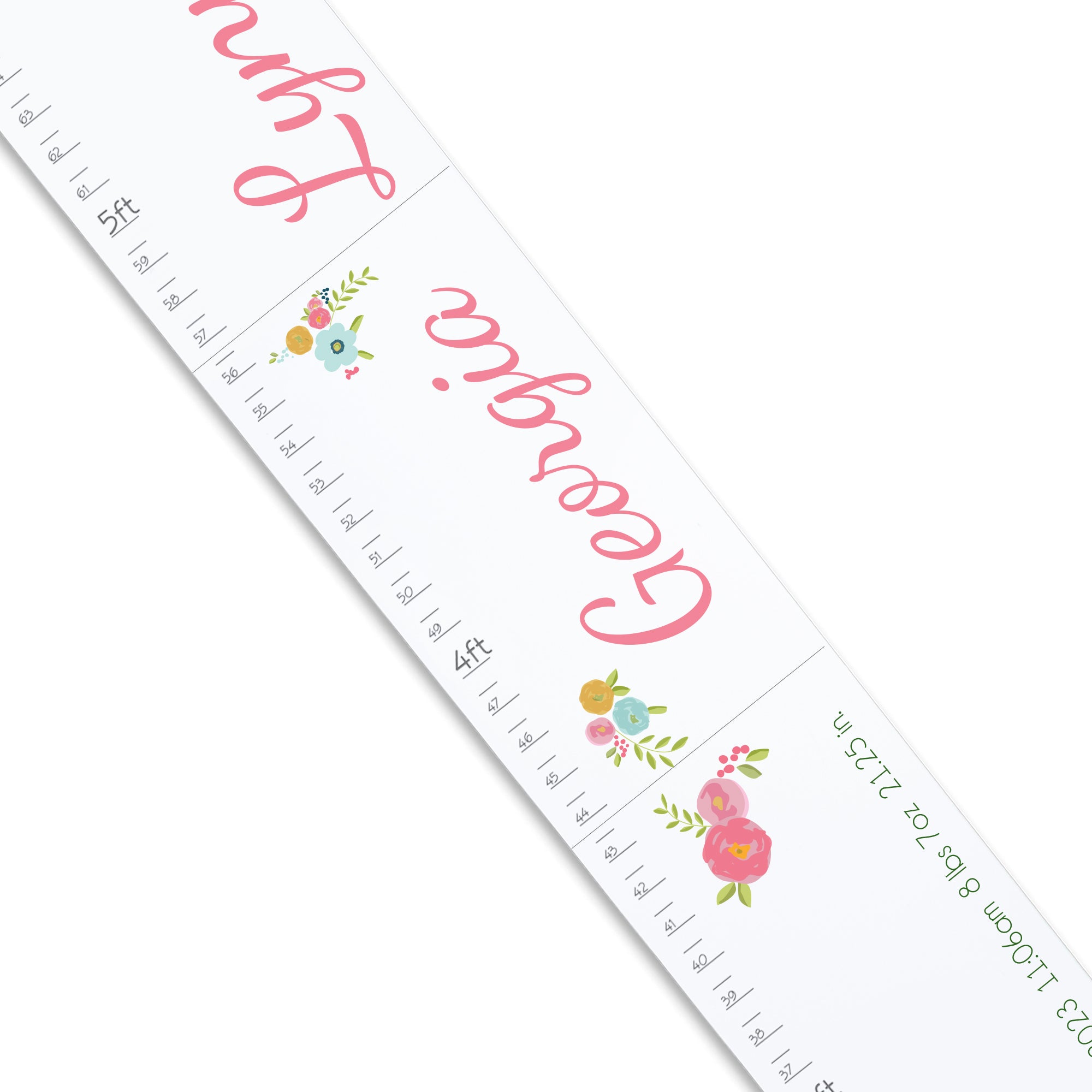 Custom Growth Chart with birth information| Personalized Gifts - My Bambino