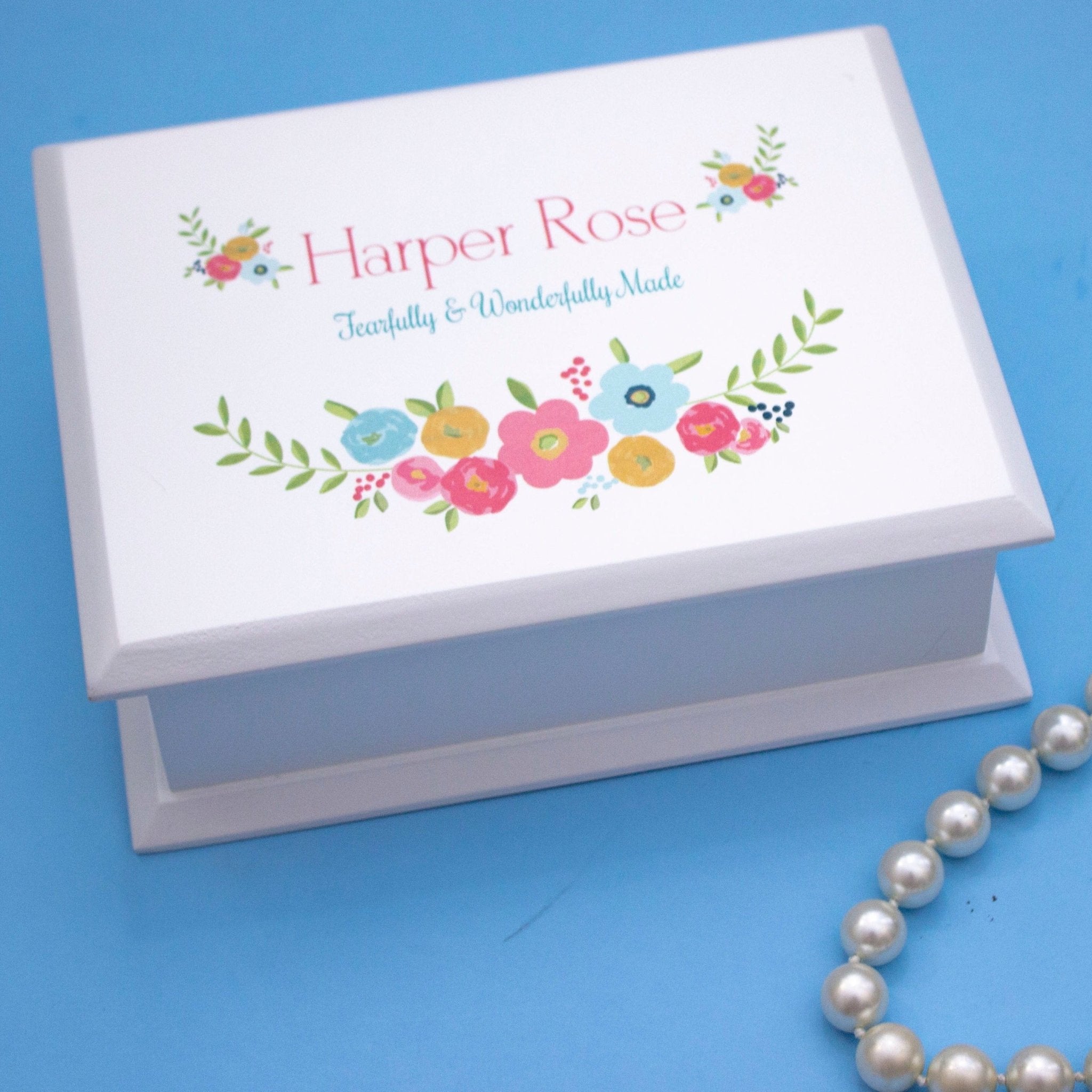 Personalized Lift Top Jewelry Box- main| Personalized Gifts - My Bambino