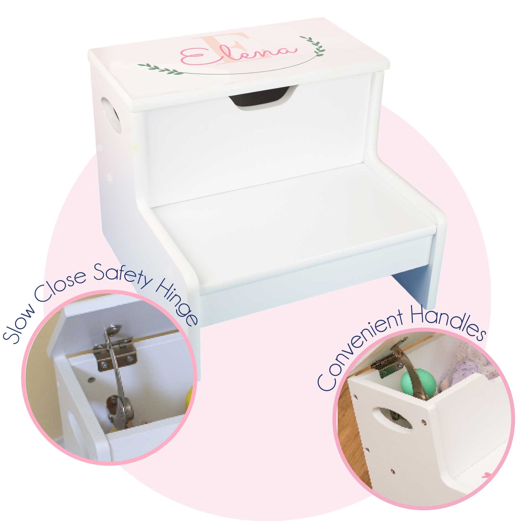 Children's Personalized Step Stool with storage | Personalized Gifts ...