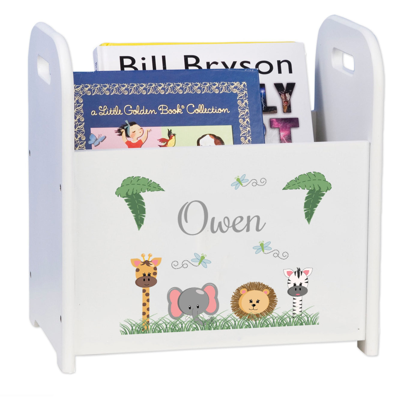 Personalized Jungle Animal Book Caddy| Personalized Gifts - My Bambino