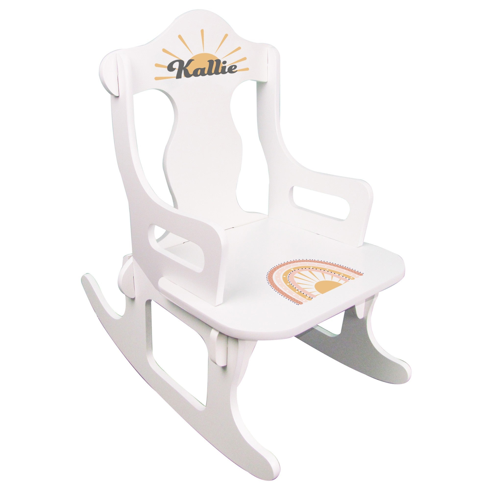 Custom Childrens Rainbow Themed Rocking Chair| Personalized Gifts - My ...