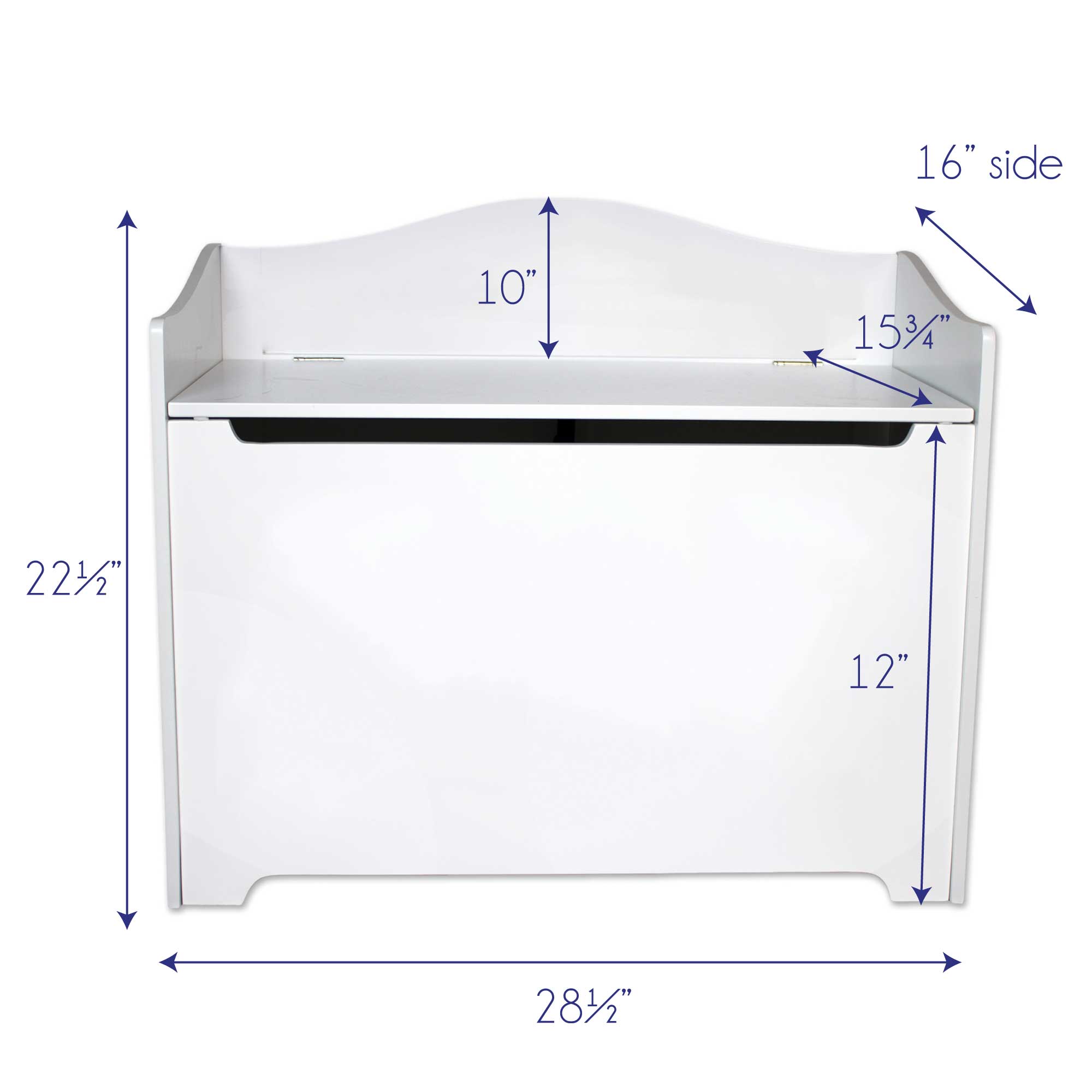 White Toy Box Bench - Small World| Personalized Gifts - My Bambino