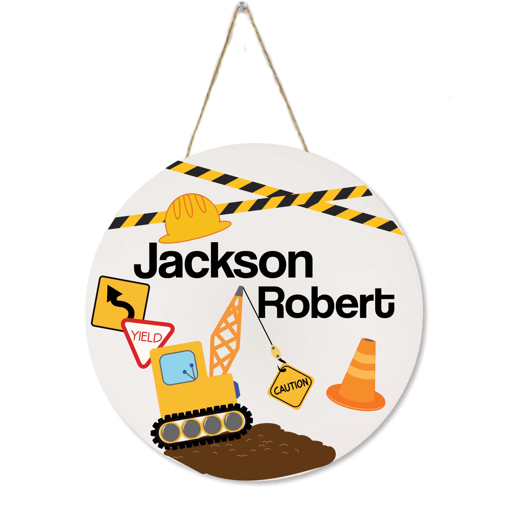 White Circle Sign - Construct Circle Wall Sign | My Bambino