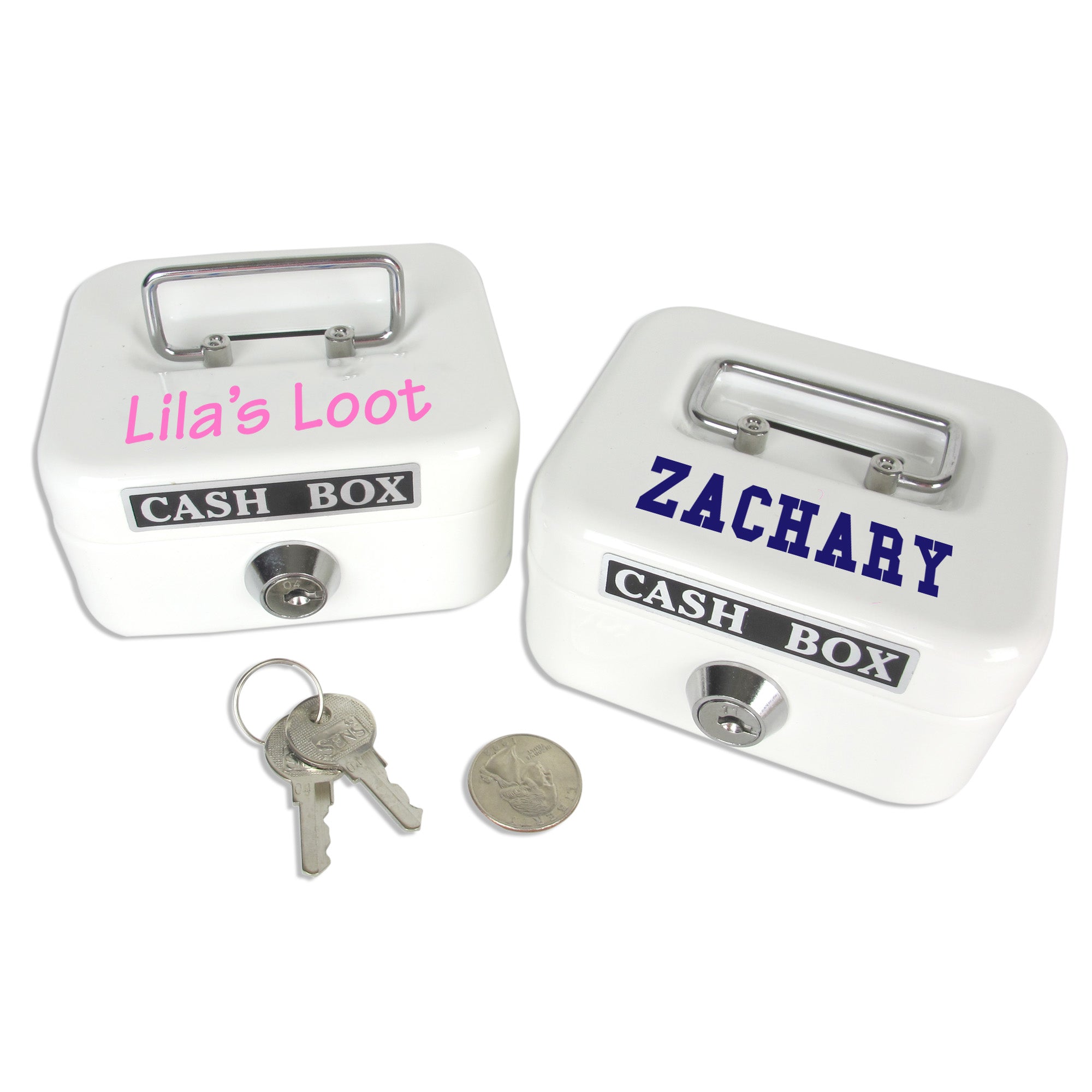 Small White Cash Box| Personalized Gifts - My Bambino