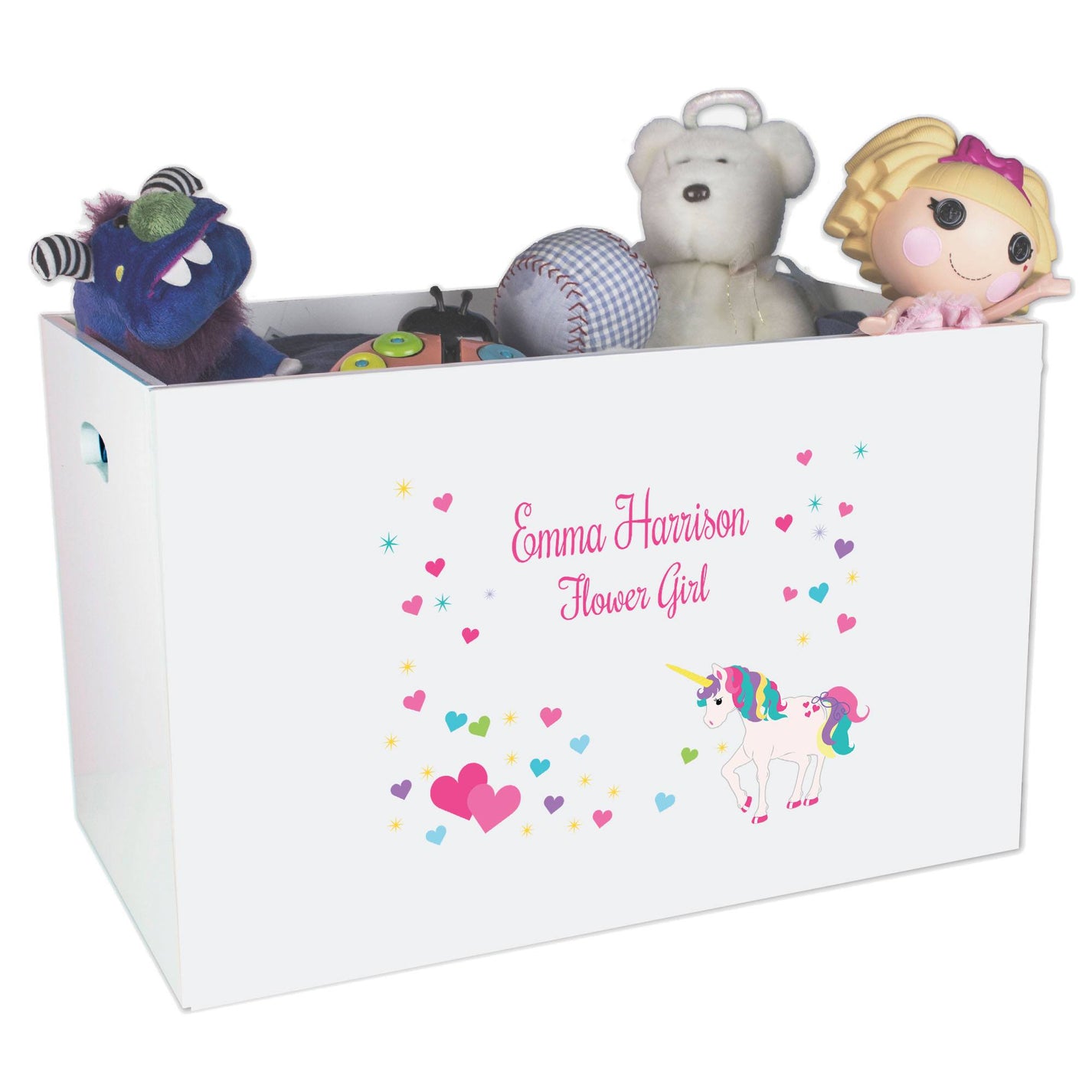 Girl's Open Top Toy Box - Unicorn| Personalized Gifts - My Bambino